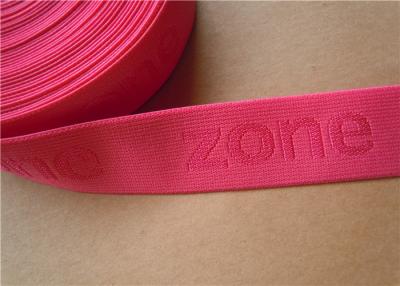 China Pink Jjacquard Elastic Band , Clothes Sewing Webbing Straps Colorful for sale