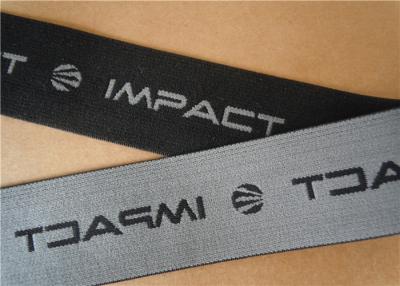 China Black Jacquard Elastic Waistband , Elastic Webbing Straps Washable for sale