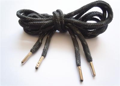 China Elastic Black Flat Shoe Laces / Basketball Shoe Laces Durable for sale