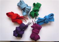 China 54 Inch Flat Cotton Shoelaces / Flat Elastic Shoelaces For Running Shoe for sale