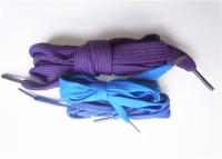 China Long Polyester Colored Elastic Shoe Laces , Waxed Shoe Laces Flat for sale