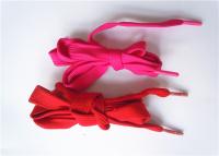 China Long Polyester Colored Elastic Shoe Laces , Waxed Shoe Laces Flat for sale