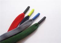 China Customized Flat Shoe Laces High Toughness Eco Friendly Plastic Tip for sale