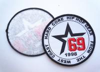 China Rubber 3D Custom Clothing Patches Embosssed With Backing for sale