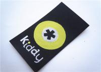 China Black Custom Embroidered Name Patches Non Woven With Lightweight for sale