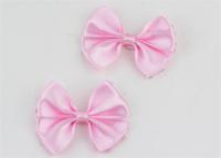 China Pink Tie Christmas Ribbon Bow Tie , Satin Ribbon Bows Eco Friendly for sale