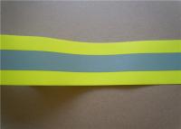 China Light Yellow Reflective Clothing Tape Sew On 1 cm Width for Garments for sale