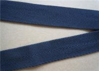 China Blue Printed Elastic Webbing Straps Single Fold 2 Cm Width For Bags for sale