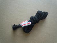 China Black Elastic Waist Pulling Waxed Cotton Cord Pants With Plastic Tips for sale