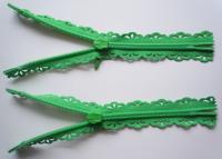 China Nice design 24 colors available #3 lace nylon zipper with waterdrop slider for garment for sale