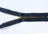 China Gold Teeth Riri Sewing Notions Zippers With Golden / Silver Pull , Metal Big Silver Black Copper for sale