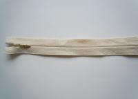 China Golden Metal Pull Custom Invisible Separating Zipper , Fabric Background Metal Separating Zipper for sale