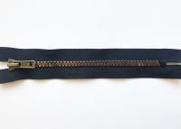 China Gold Teeth Riri Sewing Notions Zippers With Golden / Silver Pull , Metal Big Silver Black Copper for sale
