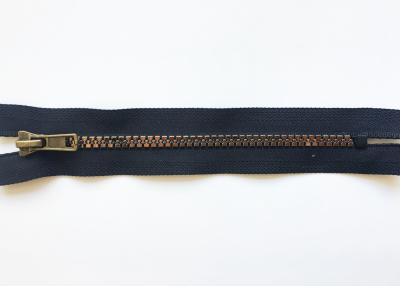 China Gold Teeth Riri Sewing Notions Zippers With Golden / Silver Pull , Metal Big Silver Black Copper for sale