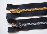 China 6mm Silver Black Copper YKK Metal Sewing Notions Zippers With Plastic Tape Riri Zipper for sale