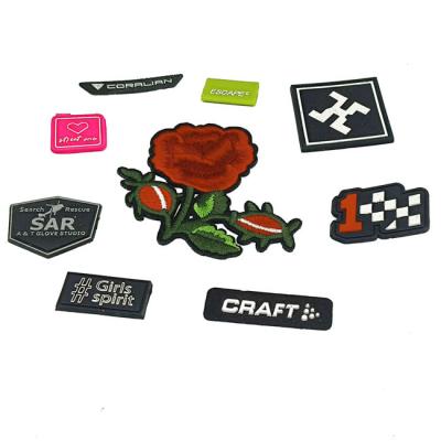 China Cotton Polyester Nylon Custom Made Embroidered Patches Merrowed Border Iron Backing for sale