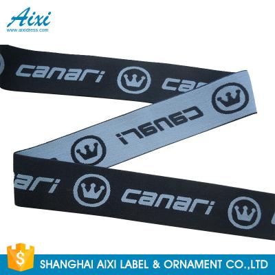 China Custom Logo Soft Underwear Jacquard Elastic Waistband Spandex Webbing Tape for sale