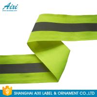 China 100% Polyester Ribbons Reflective Safety Tape Single Sided With Offer Printing for sale