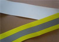 China Light Yellow Reflective Clothing Tape Sew On 1 cm Width for Garments for sale