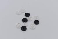 China Clear Plastic Garment Buttons Lettering Words 12L For Shirt Dress for sale