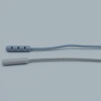 China Matte Finish Bungee Garment Button Puller Round Tip Aglet With Cutouts for sale