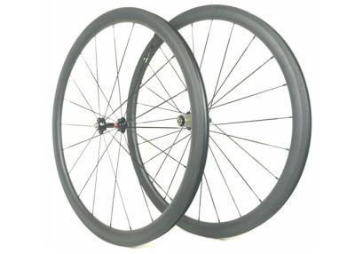 China 700c*23MM T700 Carbon Road Bike Wheels 38MM Tubular / Clincher Novatec 271 372 Hub for sale