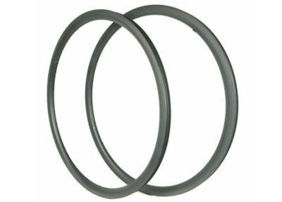 China Dimple Brake Surface Carbon Road Bike Rims 700C 30mm * 25mm With Tubeless Clincher for sale