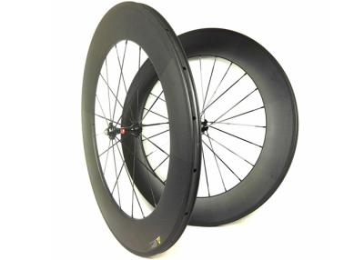 China 700C 88mm T700 Carbon Road Wheels , Road Bike Clincher Wheelset With Novatec 271 372 Hub for sale