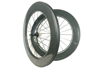 China 700C 88mm Carbon Wheels , Carbon Disc Road Wheels Hand - Built WIth R13 Hub for sale