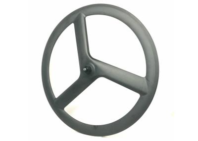 China Custom 3 Spoke Road Bike Wheels 700C , Light Weight Carbon Disc Wheel 120 Psi for sale