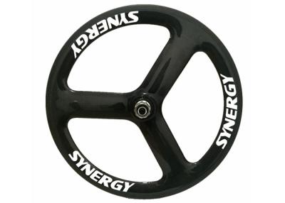 China Synergy 451 BMX Full Carbon 3 Spoke Wheel Road Clincher V Brake 20 Inch 41MM for sale