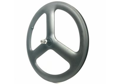 China 20 Inch 3 Spoke Carbon Bike Wheels , Tri Spoke Track Bike 451 Carbon Wheelset for sale