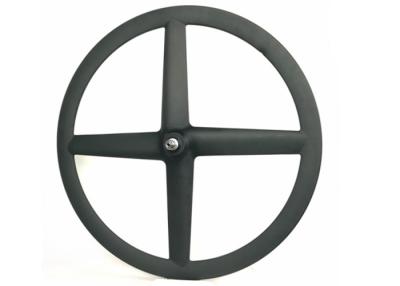 China 700C 23MM Width Carbon Spoke Wheels 4 Spoke Toray 700 For  Fixed Gear / Track Bike for sale