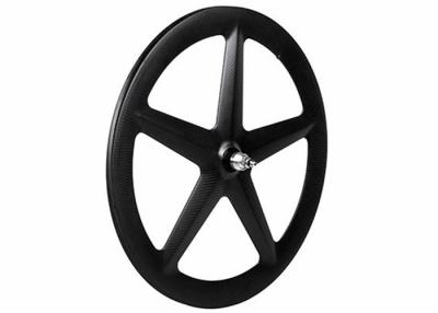 China 5 Spoke Carbon Track Wheels 700C , 20MM Width Carbon Tubular Wheelset  for sale