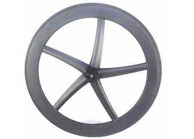 China Road Bike 25MM Width Carbon Spoke Wheels 5 Spoke 700C With Powerway Hub for sale