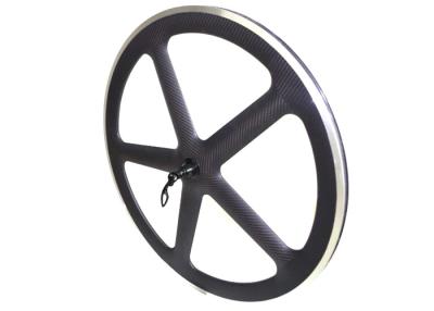 China 23MM Width Alloy Carbon Spoke Wheels 700C 5 Spoke Matte / Glossy For Road Bike for sale