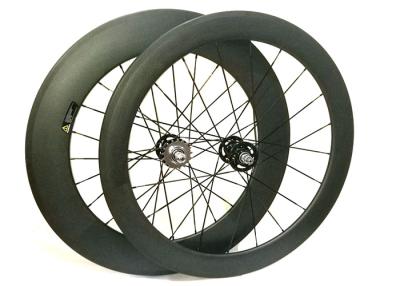China Front 60MM Rear 88MM Carbon Track Bike Wheels 700C With Customized Logo for sale
