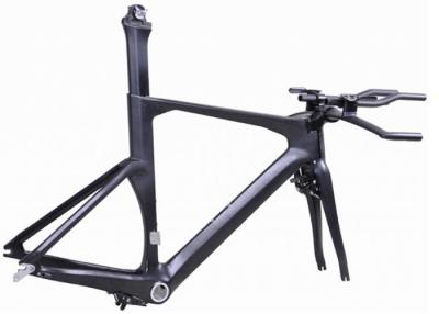 China Di2 Compatible Carbon Triathlon Bike Frame 700C BSA / BB30 For Racing TT Bicycle for sale