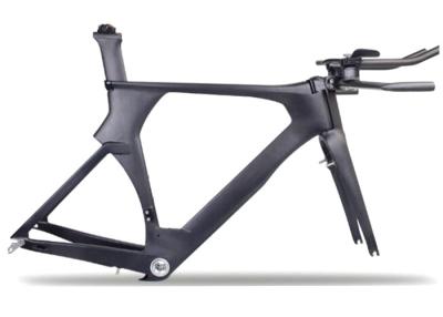 China Full Carbon Time Trial Carbon Frame , Carbon Fiber Bike Frame With 1450G+-45G for sale