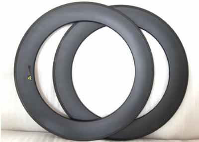 China EN Standard Bicycle Racing Rims 23MM Width , Tubular Carbon Clincher Rims 700C for sale