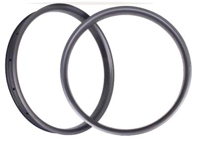 China 65MM Width Tubeless Fat Bike Wheels , UD Finishing Carbon Fat Bike Rims  for sale