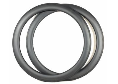 China 50MM Depth Carbon Fiber Road Bike Rims , Hookless Carbon Fiber 700c Rims  for sale