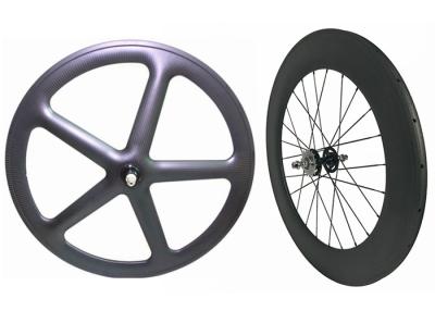 China Fixed Gear Bike Wheels 5 Spoke 900g Tubular , Fixie Single Speed Wheelset 700c*25mm for sale