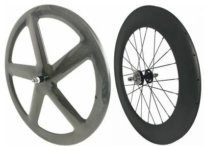 China 3k /12k Full Carbon Fixed Gear Wheelset 700c With Customized Painting for sale