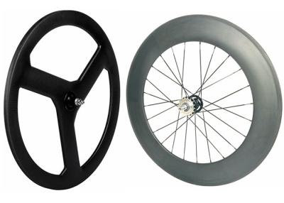 China Toray 700 Fixed Gear Deep V Wheelset , 3k Matte Fixed Gear Single Speed Rear Wheel  for sale