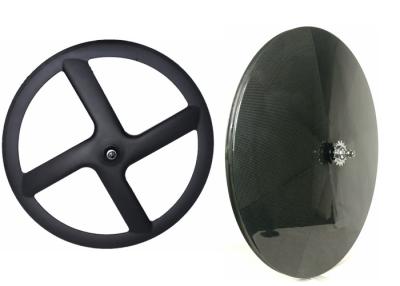 China Light Weight Toray 700 Carbon Disc Wheel 3k / 12k / 18k 22MM Width With Powerway Hub for sale