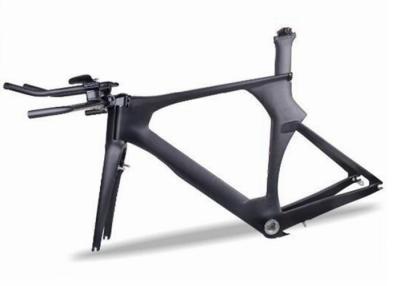 China Inner Cable Routing Carbon Triathlon Bike Frame 700*25C Max Tyre 70 / 80MM for sale