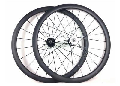 China Tubular Clincher Carbon Cycling Wheels T700 , Carbon 38mm Fixed Rear Wheel 700c  for sale