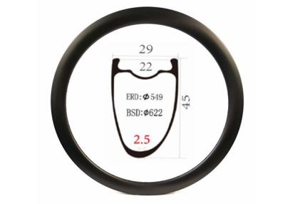 China Carbon Rims Gravel 29mm Eccentric All Road Disc Tubeless Bicycle Rim Carbon for sale