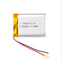 China Rechargeable Lithium Polymer Battery 703040 3.7V 850 Mah Polymer Lithium Ion Battery for sale